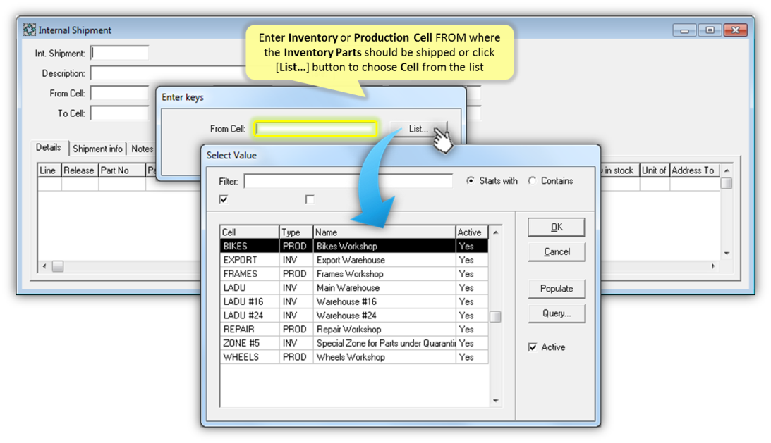 ProdMaster | How to create a new Internal Shipment